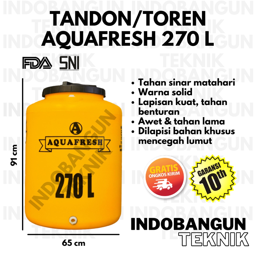 Jual Tandon Toren Tangki Air Aquafresh 250 270 Liter Harga Murah Anti ...