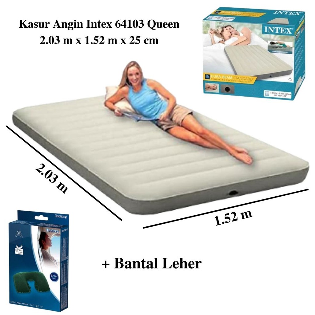 Jual Kasur Angin INTEX Queen [Bisa COD] - Kasur Udara INTEX Durabeam ...