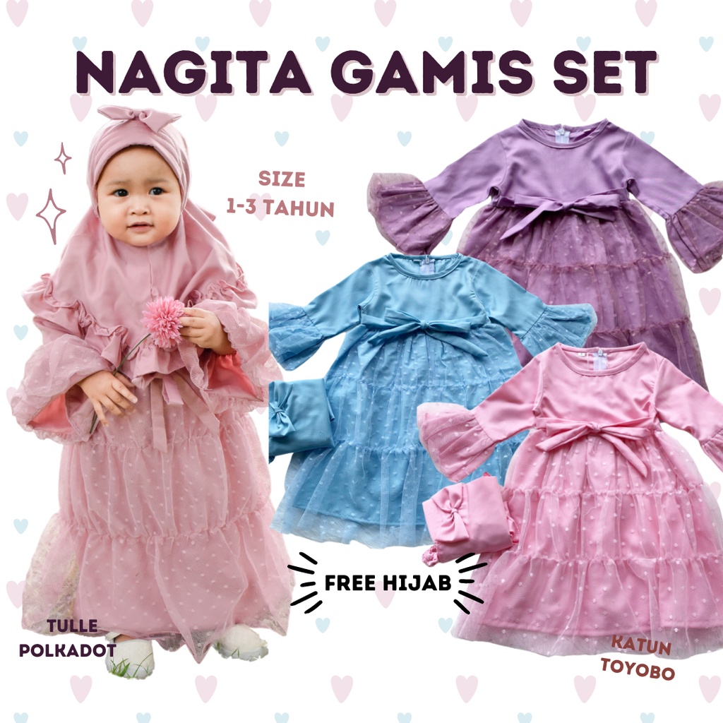 Jual gamis bayi anak baby cewek 1 2 3 tahun balita perempuan tile ...