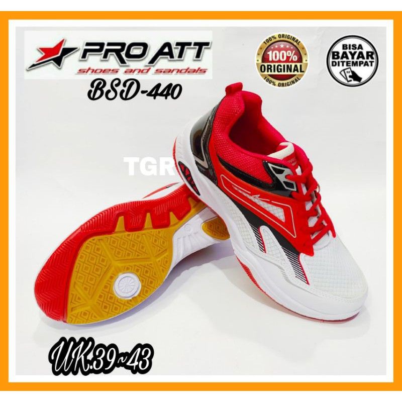 Jual pro att bsd 440 sepatu olahraga pria putih-merah | Shopee Indonesia