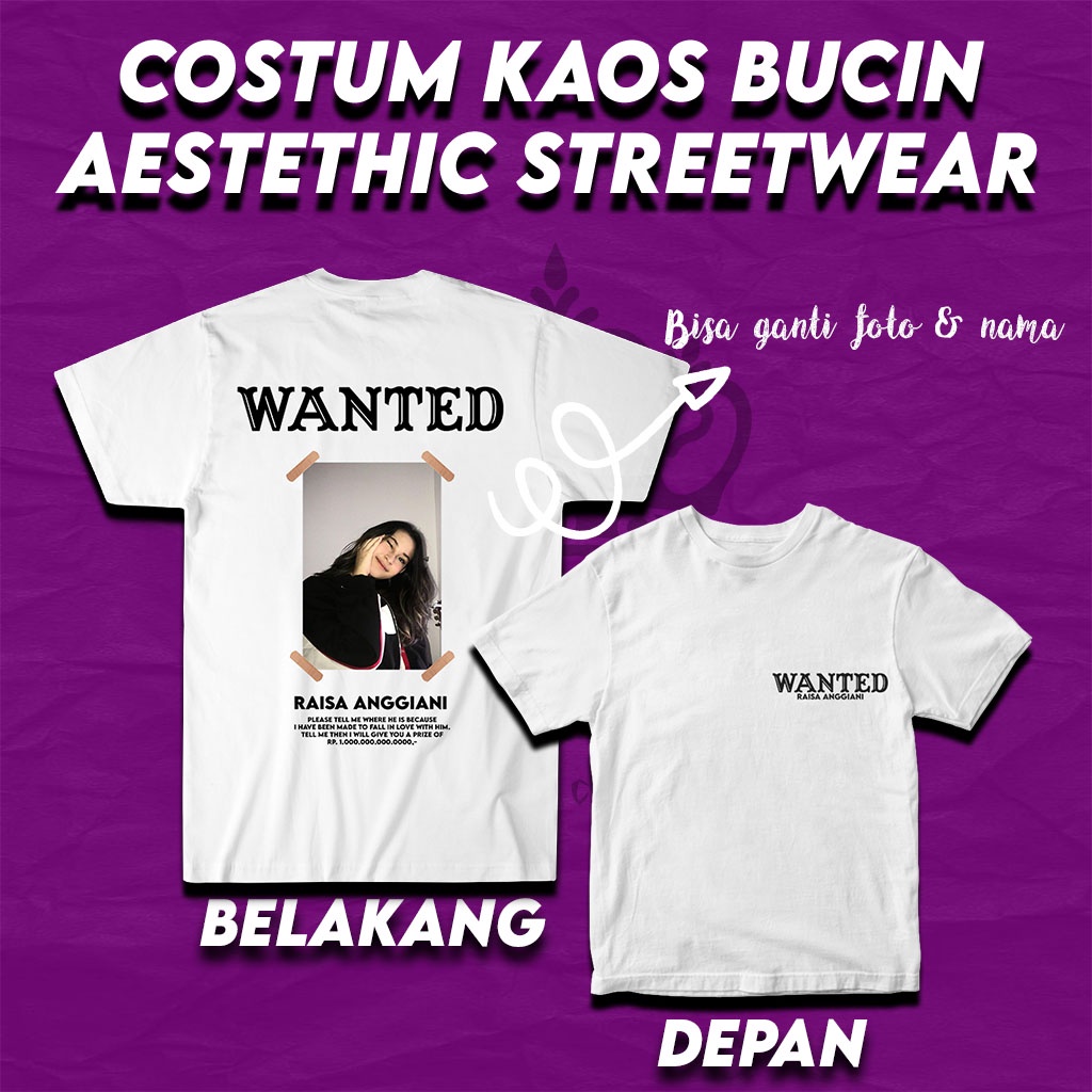 Jual Kaos Baju Bucin CUSTOM FOTO STREETWEAR BISA REQUEST DESIGN PACAR ...