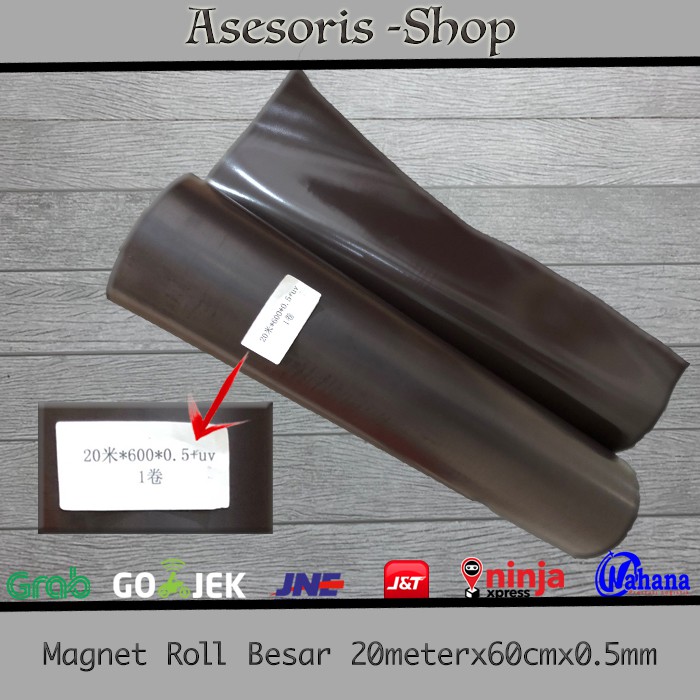 Jual Magnet Hitam Gulungan / Magnet Roll ukuran 20m x 60cm x 0,5mm ...
