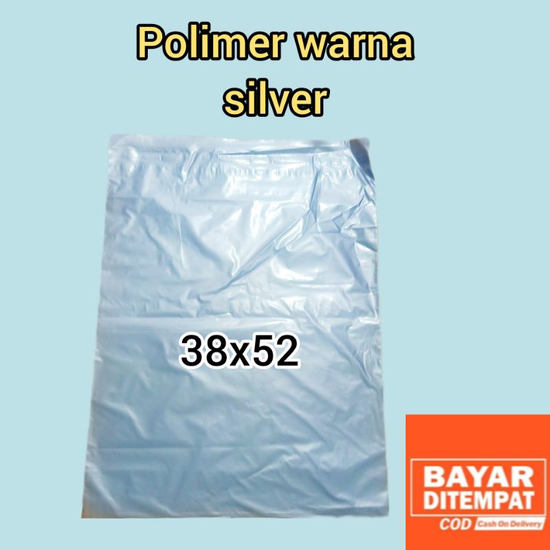Jual Plastik Packing Online (Polimer Silver) Ukuran 38x52 | Shopee ...