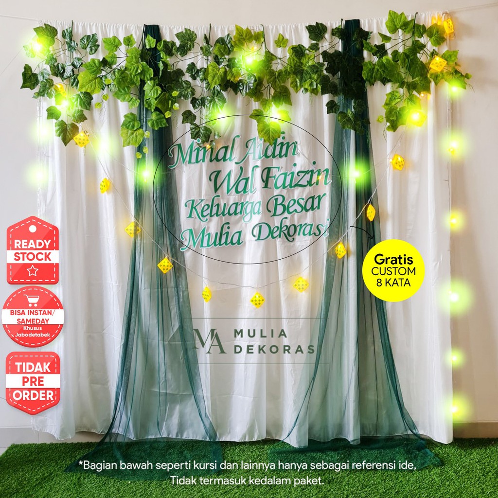 Jual Dekorasi Backdrop Lebaran Ramadhan Marhaban Paket Lengkap Hari ...