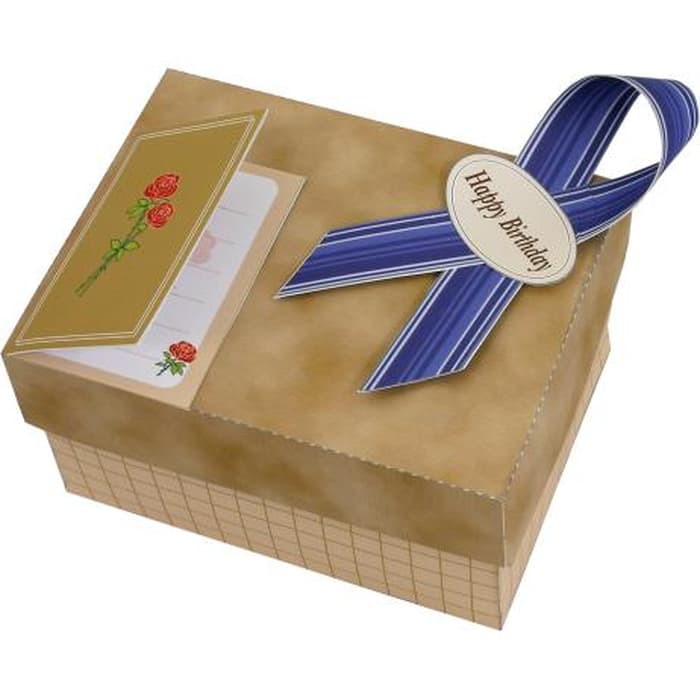 Jual DIY Papercraft Kotak Kado D Coklat | Shopee Indonesia