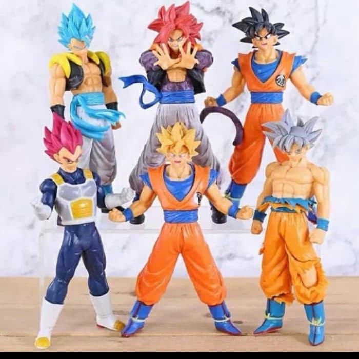 Jual Mainan dragon Ball Super Set 6 Action Figure Son Goku Series ...