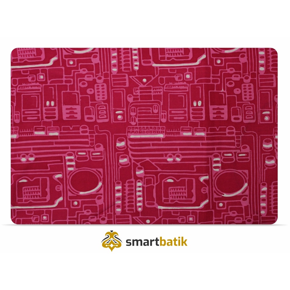 Jual Batik PLN Listrik Elektronika Motif Rangkaian Elektronik Pink ...