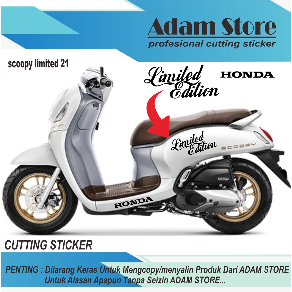 Jual stiker sticker motor honda scoopy stiker limited edition stiker ...