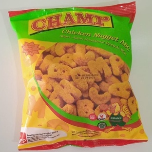 Jual CHAMP Chicken NUGGET ABC 225 gr Naget Ayam Huruf | Shopee Indonesia