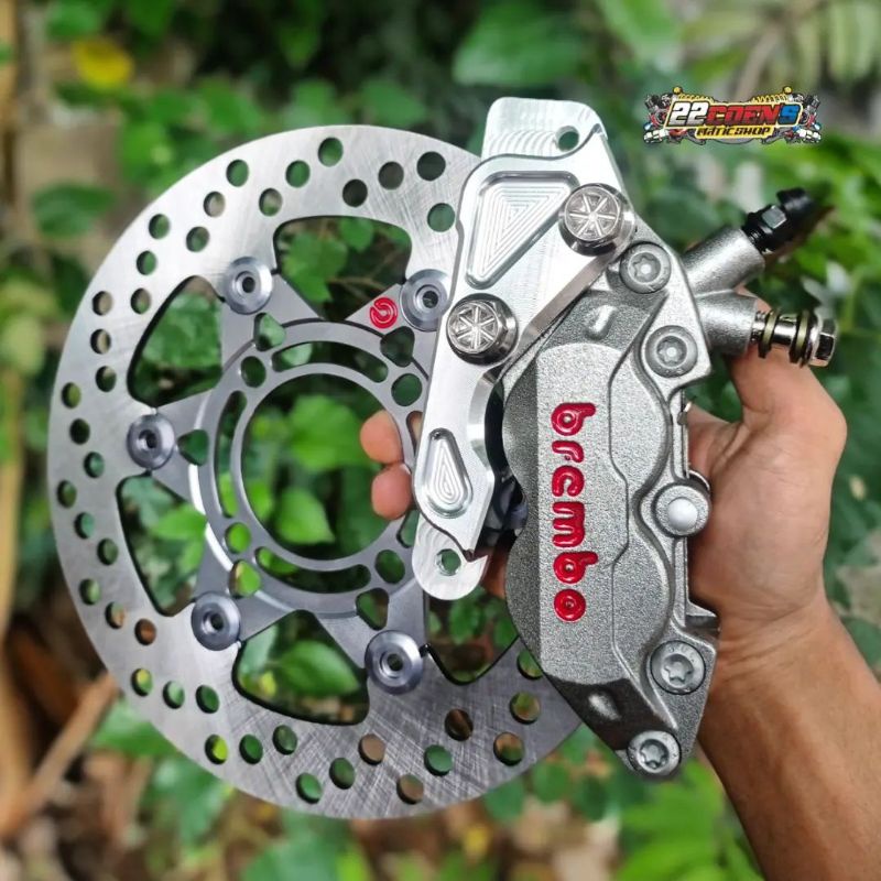 Jual Kaliper Brembo Big pot kiri 4p disc rotor solute 220mm Pnp Beat vario scoopy PCX 150 160 ...