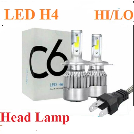 Jual Lampu Utama Mobil LED Headlight Foglamp C6 SOCKET H4 H11 H8 H9 COB | Shopee Indonesia