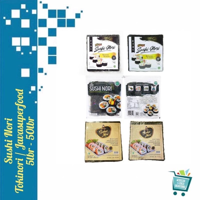 Jual Tokinori / Java Super Food / Sakao Nori Sushi Nori / Rumput Laut ...