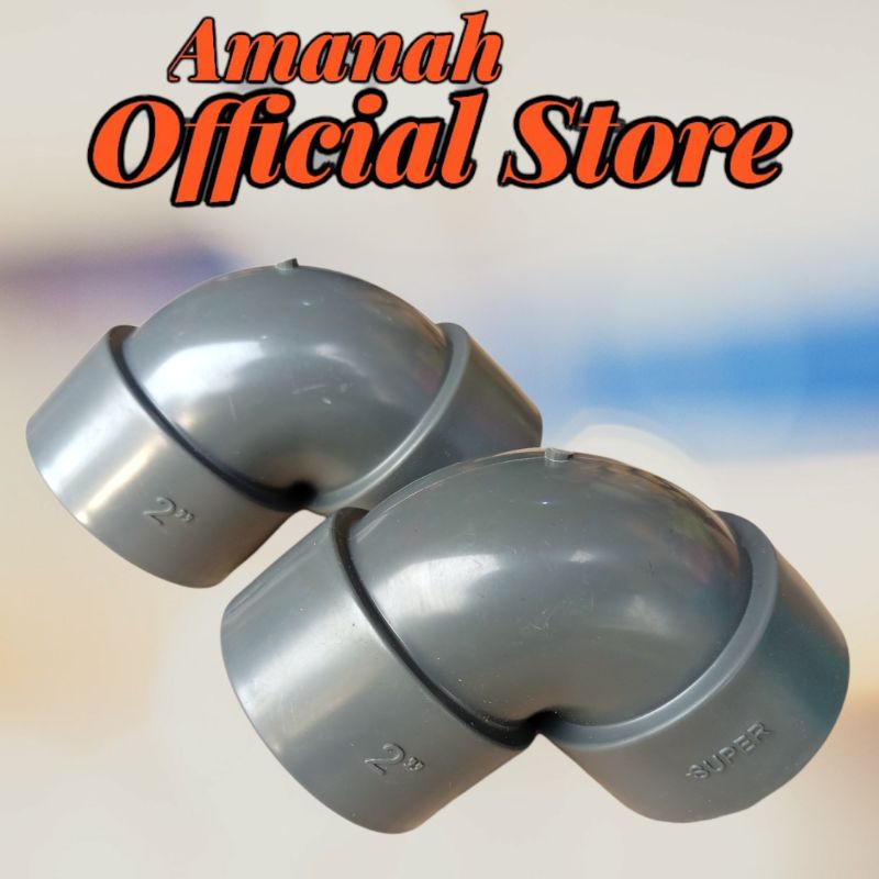 Jual Knee keni L 2inch sambungan pipa pvc L keni 2 inch | Shopee Indonesia