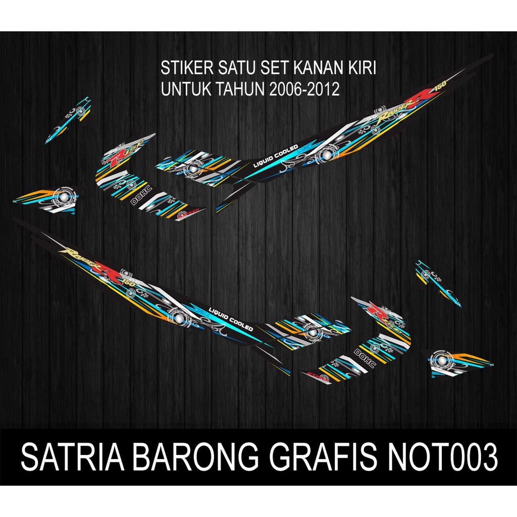 Jual STIKER STRIPING DECAL SATRIA FU BARONG TAHUNN 2006-2012 GRAFIS NOT ...