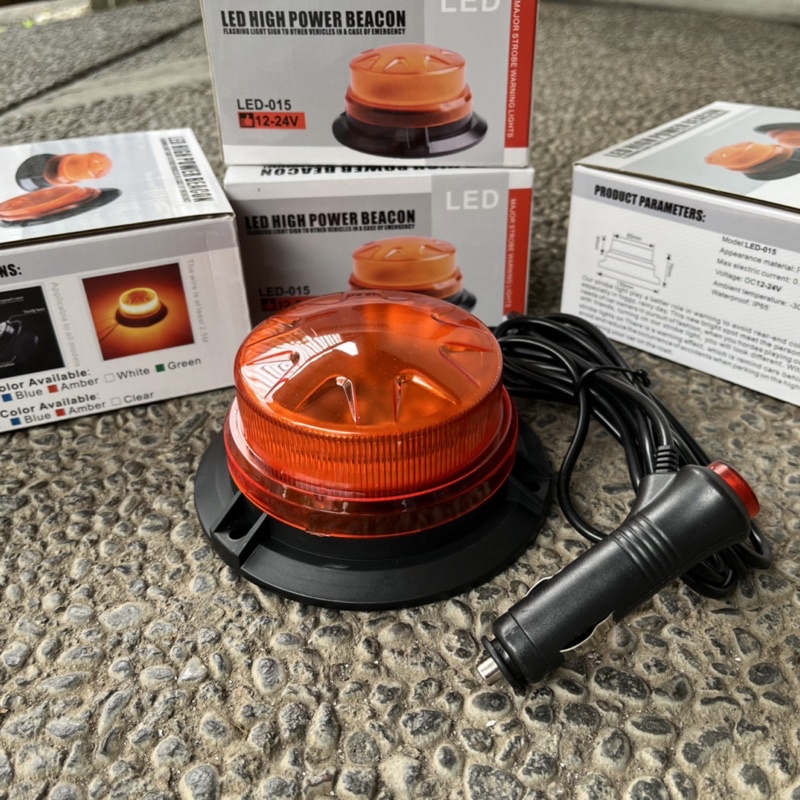 Jual LED Beacon Rotary Forklift Volvo Alat Berat Kuning E9 015 12V 24V ...