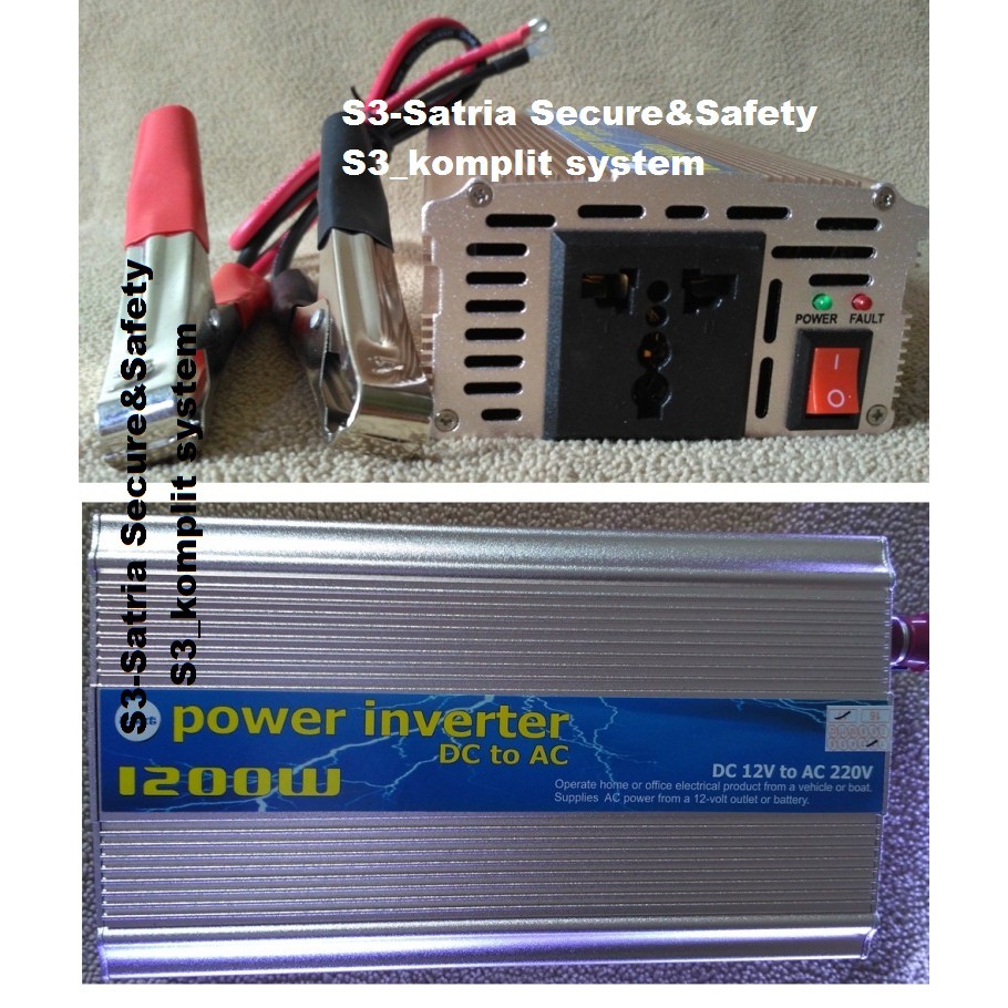 Jual Power inverter 1200 W dari AKI DC 12v ke AC 220v / Inverter 1200W ...