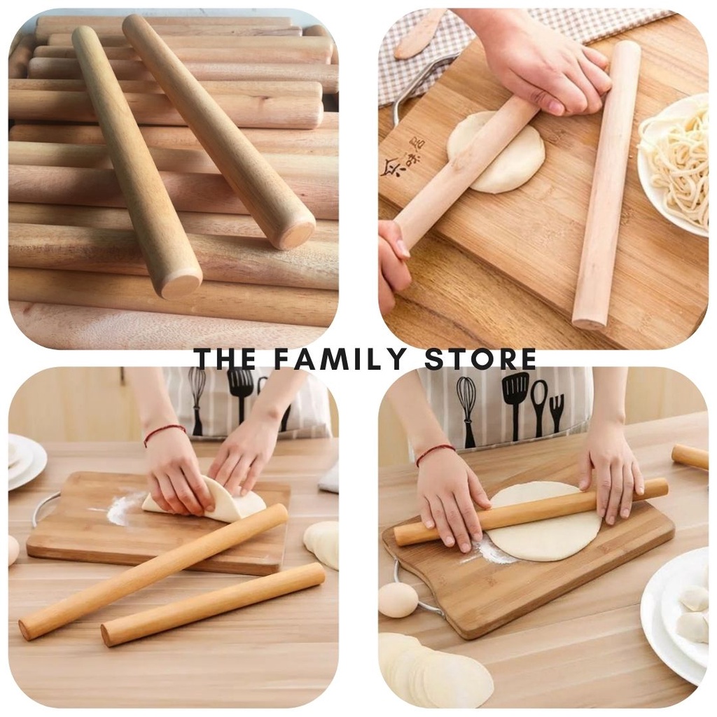 Jual Rolling Pin Kayu Stik / Kayu Penggiling Adonan Kue Ukuran 28cm Pin ...