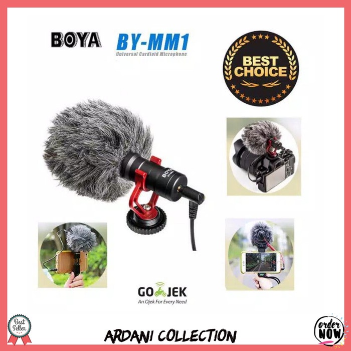 Jual Microphone Boya BY MM1 CardioId Shotgun mic for DSLR and Handphone | Shopee Indonesia