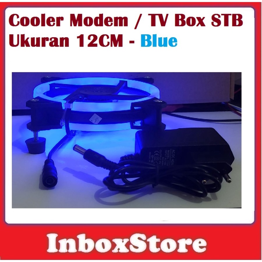 Jual Kipas Fan 12cm Pendingin Cooler Router Modem Lampu Led Warna Biru ...