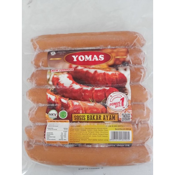 Jual YOMAS SOSIS BAKAR ORIGINAL AYAM 500GR | Shopee Indonesia