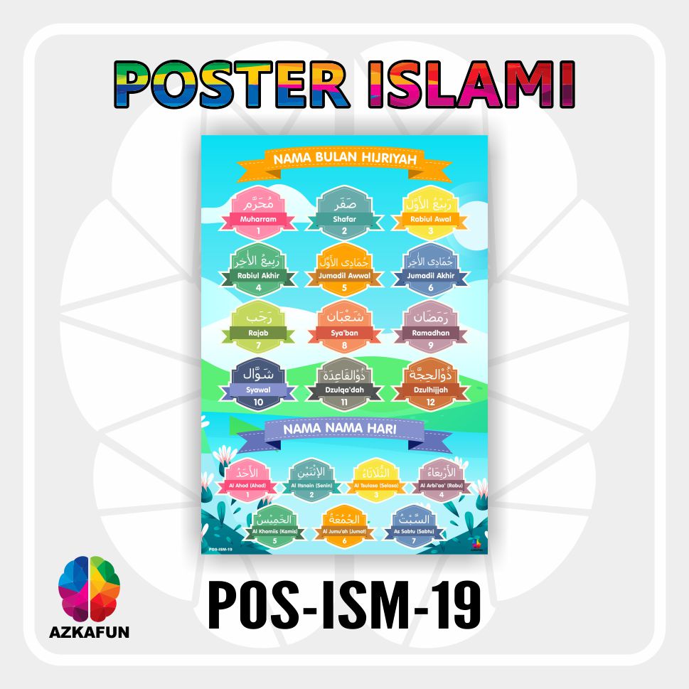 Jual Poster Edukasi NAMA BULAN HIJRIYAH - Poster edukasi islami ...