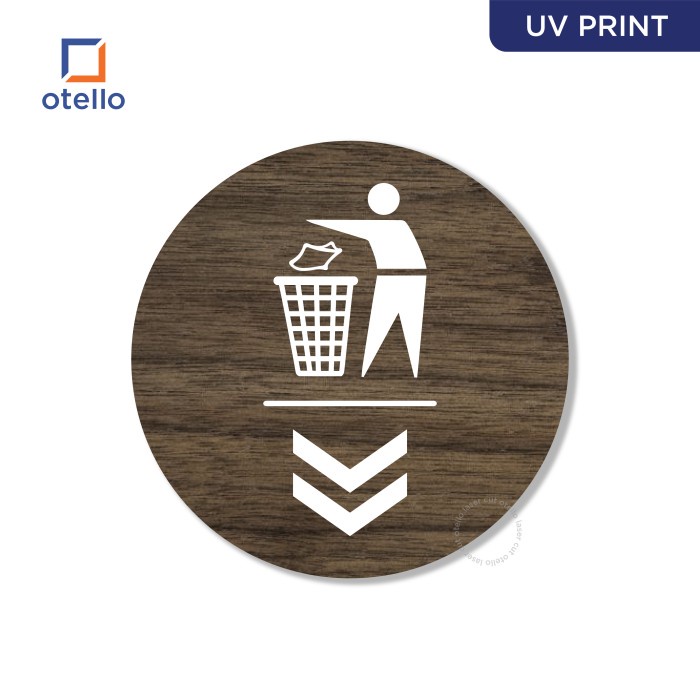 Jual Signage Petunjuk Buang Sampah Disini Sign Board Papan Label Kayu ...