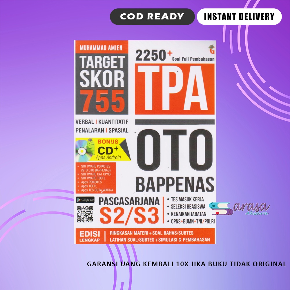 Jual BUKU TES TPA PSIKOTES : TARGET SKOR 755 TPA OTTO BAPPENAS | Shopee ...