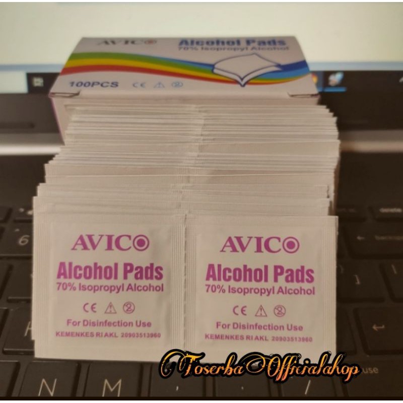 Jual Tisu Alcohol Avico - Alcohol Pads 70% - Alkohol Swab isi 100 ...