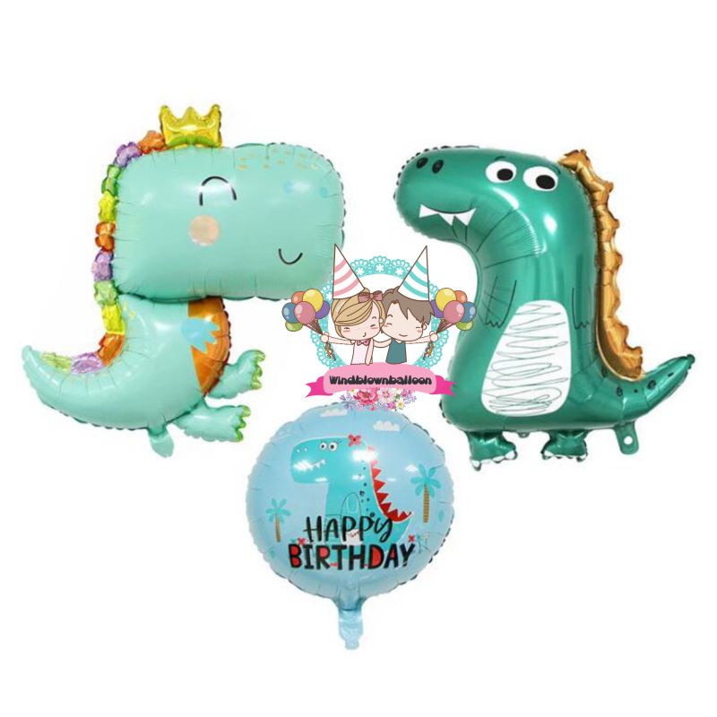 Jual WINDBLOWN BALON FOIL DINOSAUR CUTE/ KARAKTER DINOSAURUS KARTUN for ...