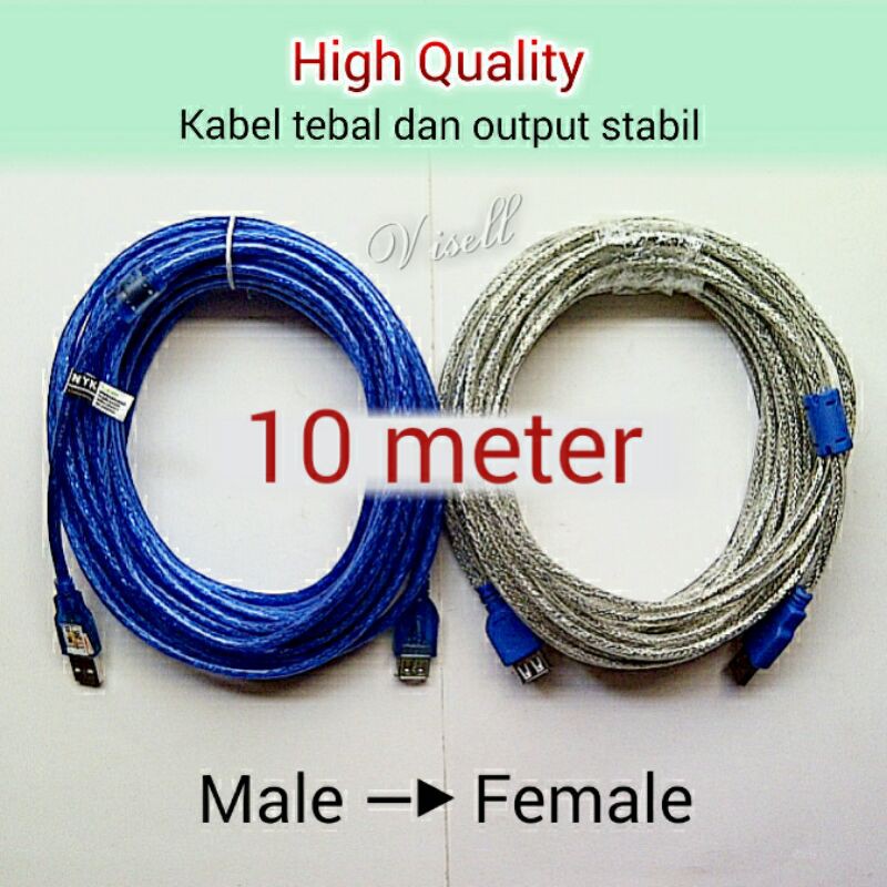 Jual Kabel Sambungan USB Extension Cable - Male to Female - Panjang 10 ...