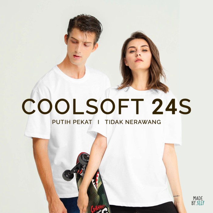 Jual Kaos Polos Tebal COOLSOFT 24S Ringspun Cotton Combed 100% | Shopee ...