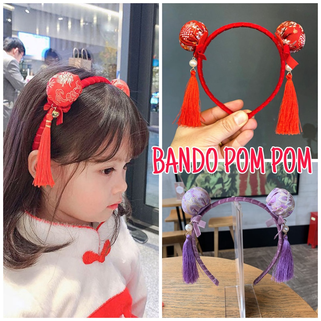 Jual MILANBERRY BANDO POM POM IMLEK ANAK CEWEK FASHION AKSESORIS RAMBUT ...