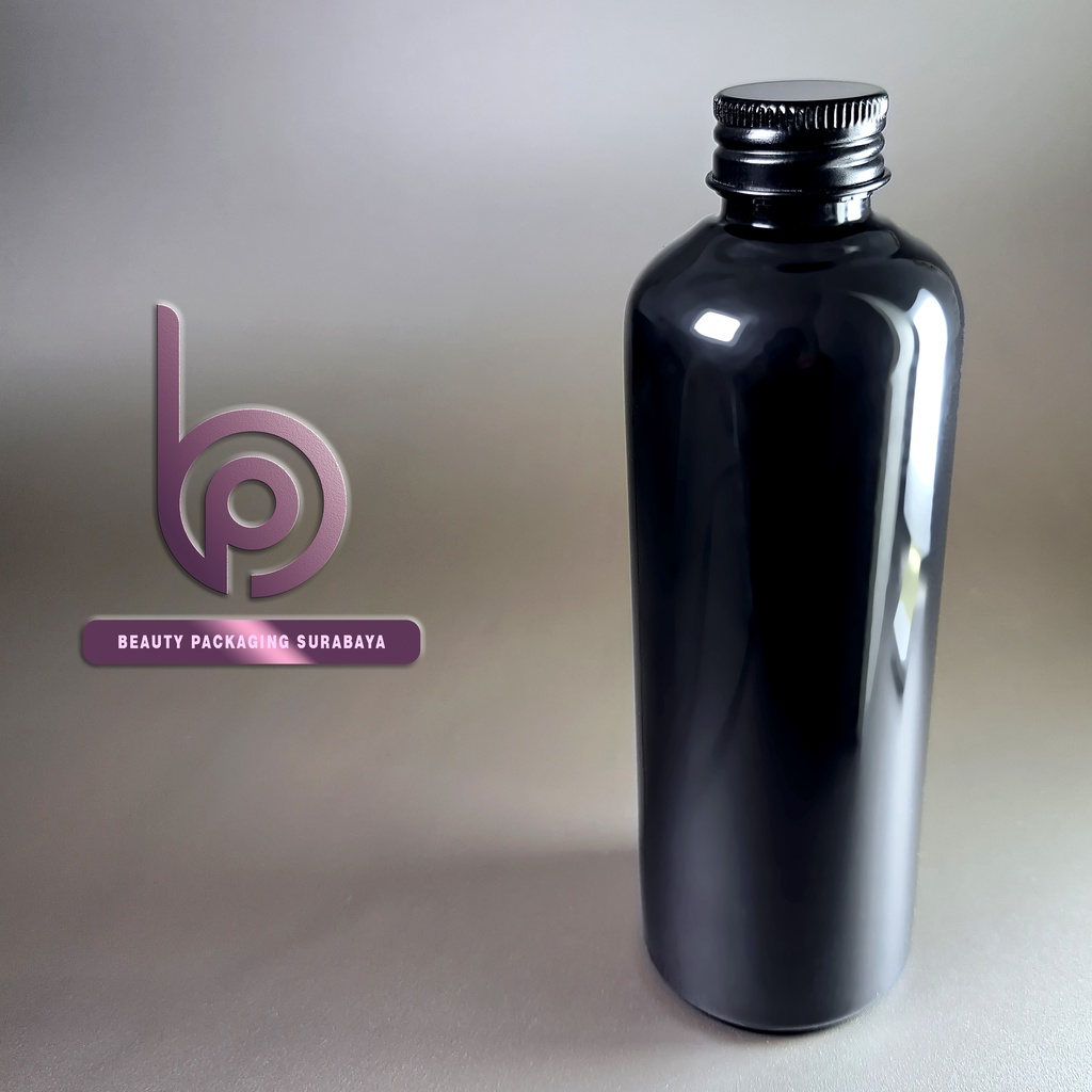 Jual Botol Plastik PET 250ml BR Hitam tutup ulir alumunium - Kemasan Serbaguna | Shopee Indonesia