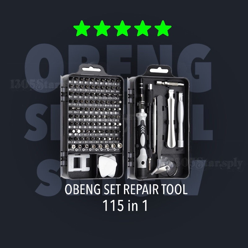 Jual obeng set 115 in 1 Screwdriver | sekrup | kunci L | obeng bintang ...