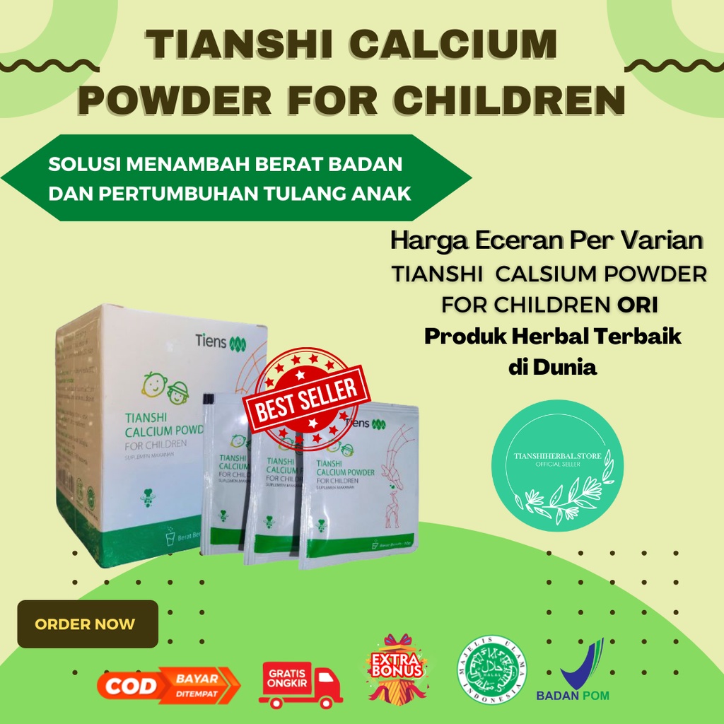Jual ( VARIAN) ECERAN TIANSHI CALSIUM POWDER FOR CHILDREN|| 100% ...