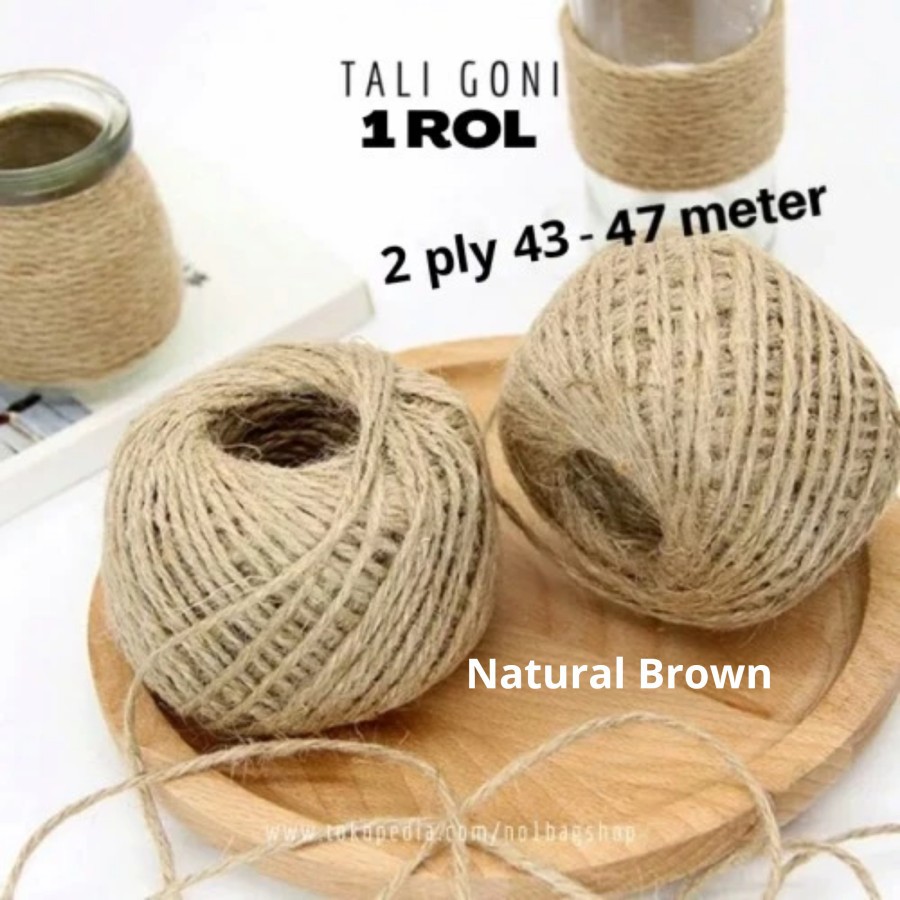 Jual Tali Goni Rami 2 Ply Jute Vintage Burlap Decor Craft DIY Kerajinan ...