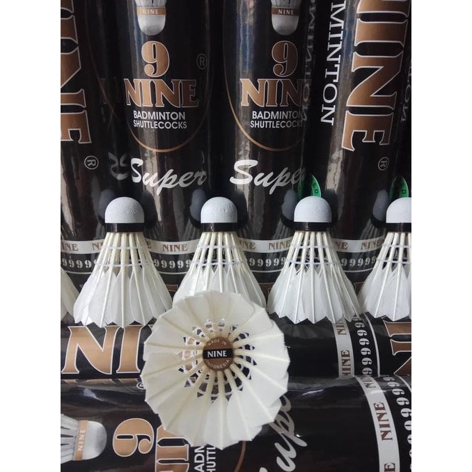 Jual shuttlecock cock kok badminton NINE HITAM ORIGINAL | Shopee Indonesia