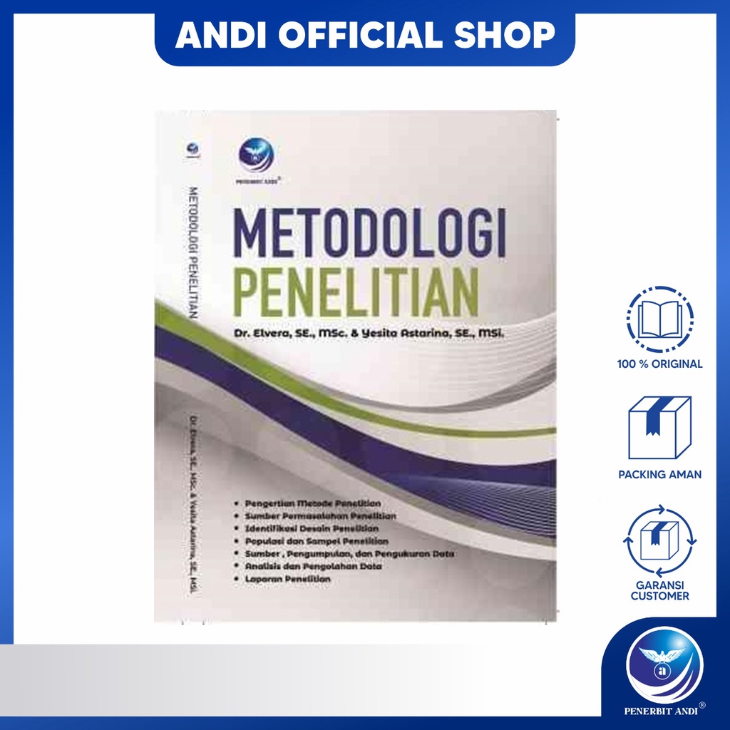 Jual Penerbit Andi - Metodologi Penelitian - Dr. Elvera, SE., M.Sc ...