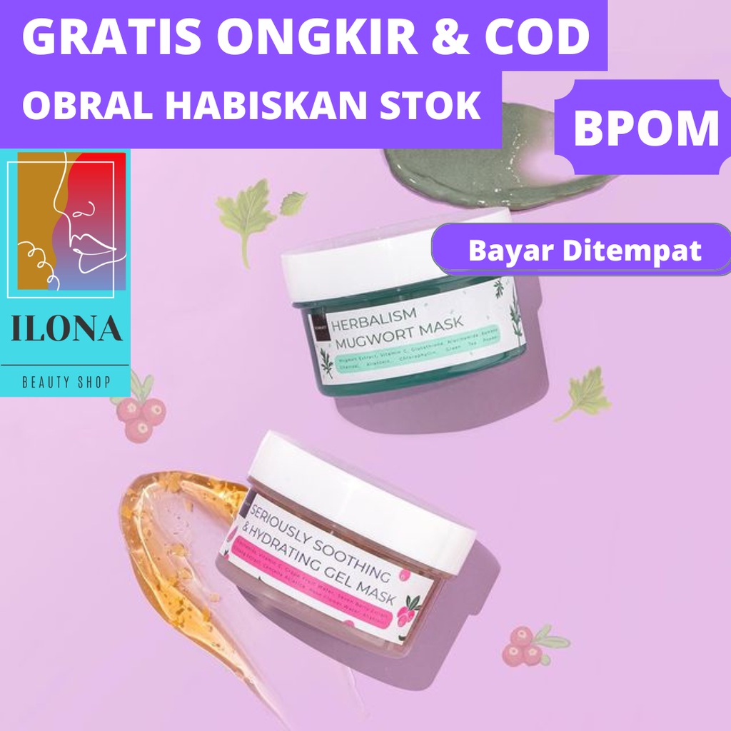 Jual Scarlett Whitening Mugwort Mask Sooting & Hydrating Gel Mask OBRAL ...