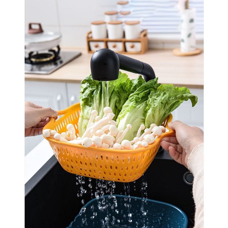 Jual BASKOM SARINGAN 2 IN LAPIS / BASKOM CUCI BUAH DAN SAYUR | Shopee ...