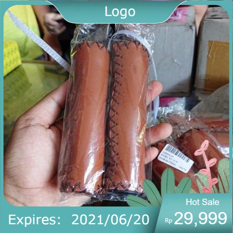 Jual Hand grip kulit Leather Coklat Vintage Klasik Sepeda Lipat Federal ...