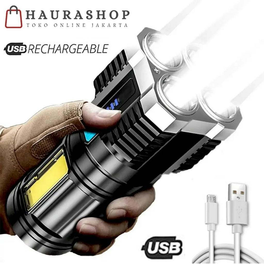 Jual Senter LED Cas Jarak Jauh Super Terang Anti Air Waterproof Free ...