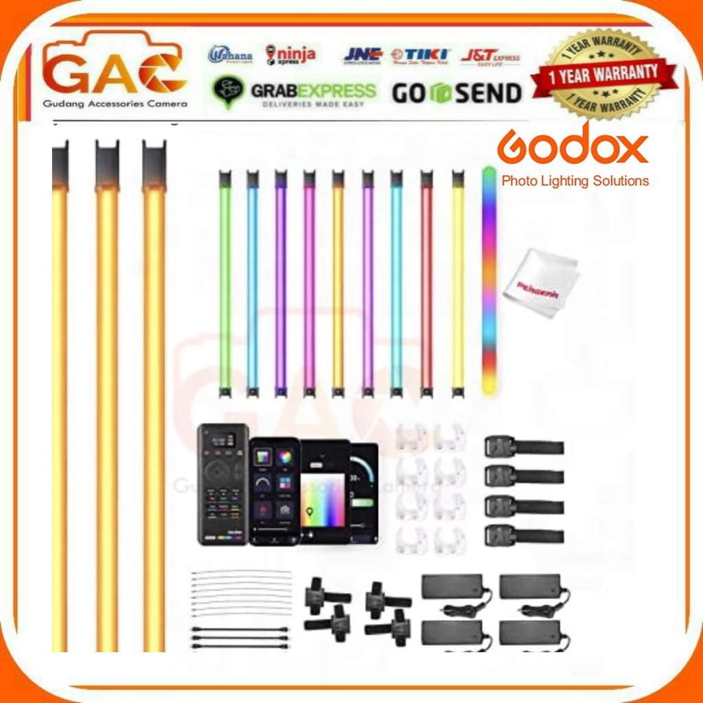 Jual Godox Light RGB LED TL 120 Kit 4 Tube Light | Shopee Indonesia