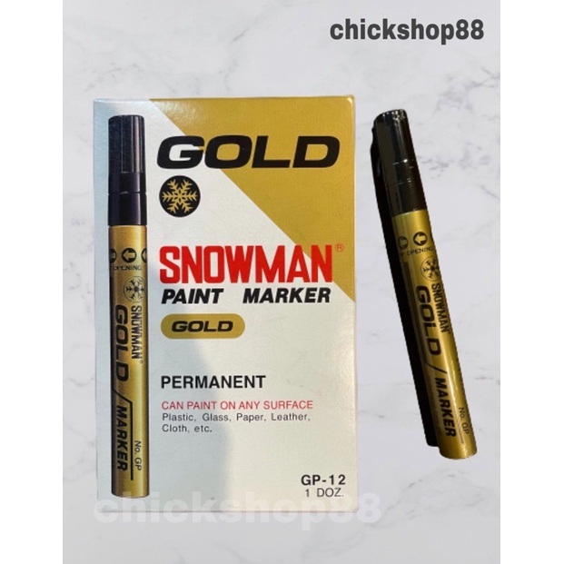 Jual Paint Marker Spidol Cat Snowman Permanent - Gold / Emas | Shopee ...