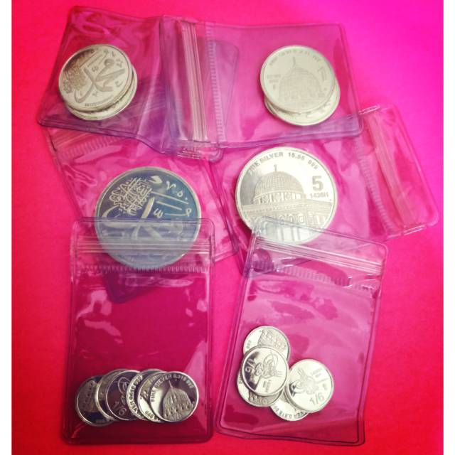 Jual Koin Perak Murni Daniq Dirham Khamsa IMN 1 Dirham, 1/6 Dirham, 5 ...