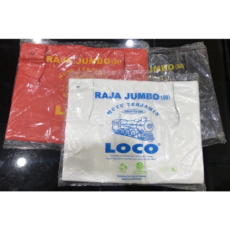 Jual Kantong Plastik HD LOCO Raja Jumbo - Hitam - Merah - Putih ...