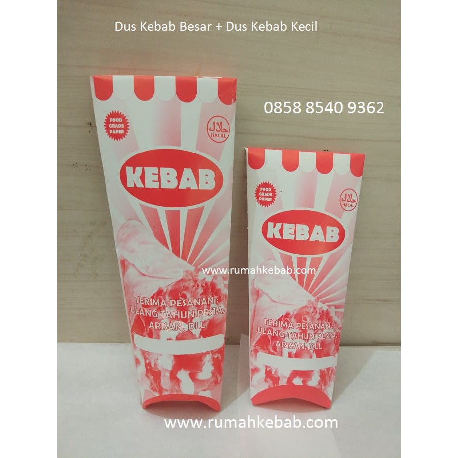 Jual Dus Kebab Kecil - Dus Kebab Merah Putih - dus kebab -Kemasan Kebab ...