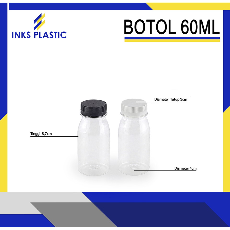 Jual BOTOL 60 ML PLASTIK ( isi 100 ) | Shopee Indonesia