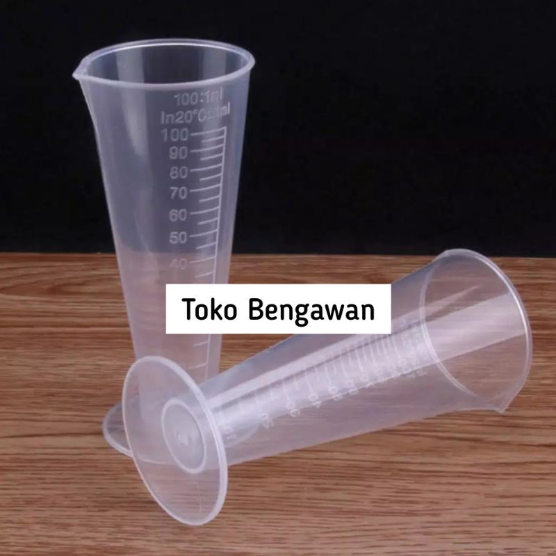 Jual 100 ML GELAS UKUR GELAS TAKAR PLASTIK MEASURING CUP CONE [GL.UK ...