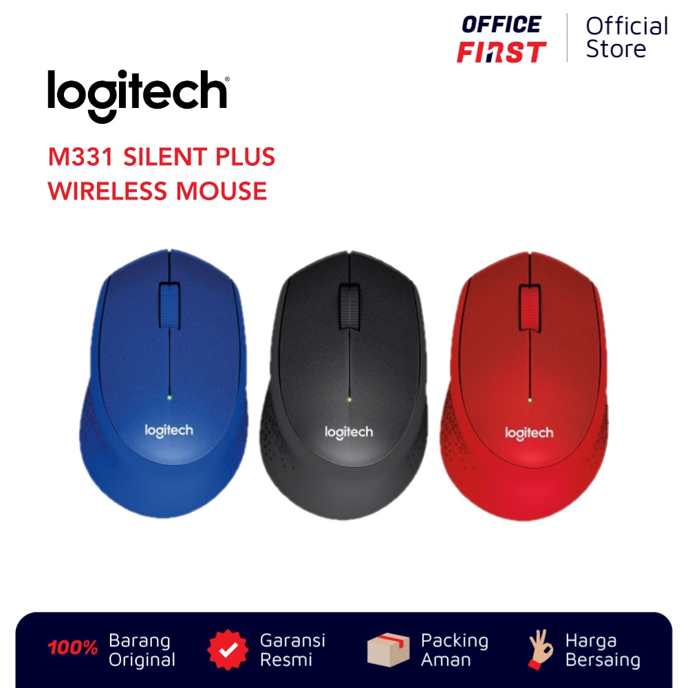 Jual Logitech M331 Silent Plus Wireless Mouse / USB Silent Touch M 331 | Shopee Indonesia